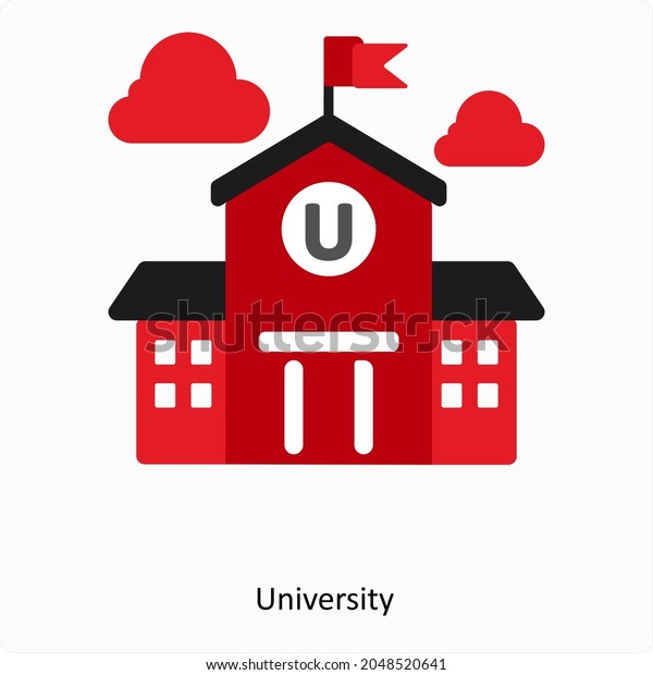 University College Icon Concept Stock Vector (Royalty Free) 2048520641 ...