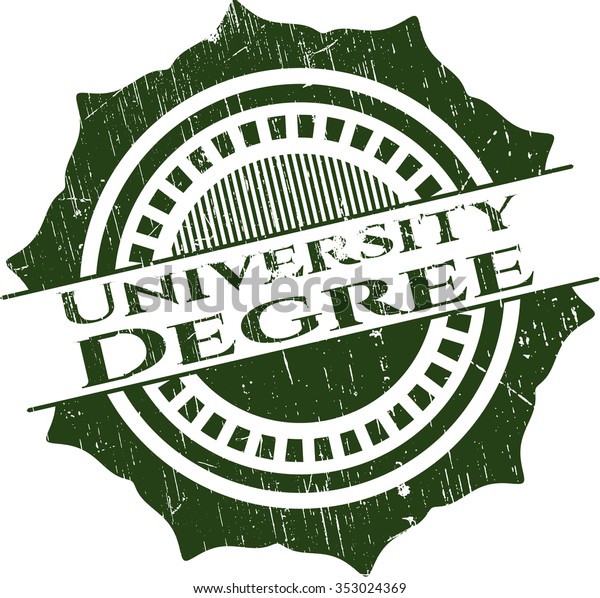 University Degree Rubber Stamp Stock Vector (Royalty Free) 353024369 ...