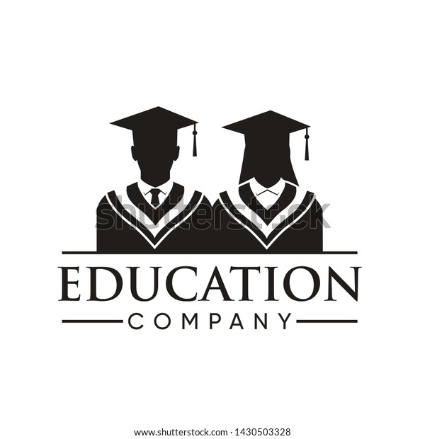 University Graduation Icon Vector Education Logo Stock Vector (Royalty ...