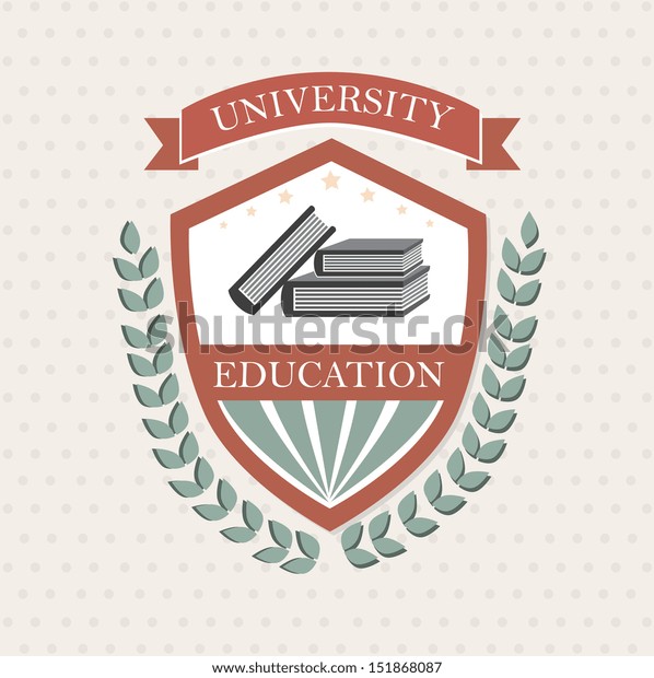 University Label Over Dotted Background Vector Stock Vector (Royalty ...