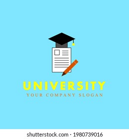 University Logo Simple Concept Suitable Company Stock Vector (Royalty ...