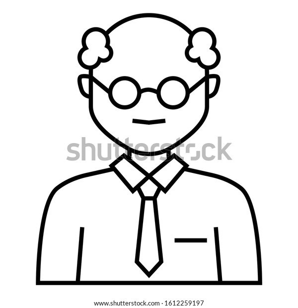University Professor Profess Avatar Vector Icon Stock Vector (Royalty ...