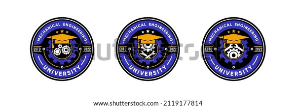 University School Engineering Emblem Logo Design Stock Vector (Royalty ...