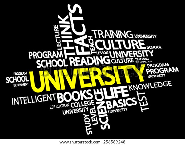 University Word Cloud Education Concept Stock Vector (Royalty Free ...