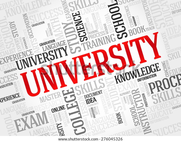 University Word Cloud Education Concept: vector de stock (libre de ...