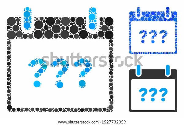 Unknown Day Calendar Page Mosaic Circle Stock Vector (Royalty Free ...