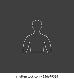 Unknown Male Outline Vector Icon Contour Stock Vector (Royalty Free ...