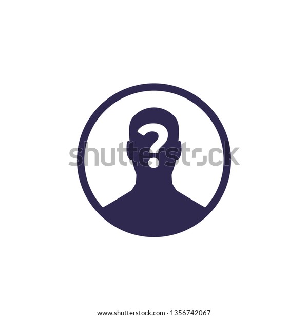 Unknown Person Icon Stock Vector (Royalty Free) 1356742067