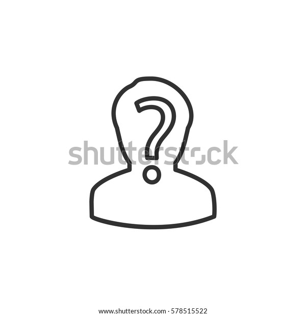 Unknown Person Silhouette Question Mark Stock Vector (Royalty Free ...