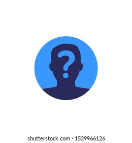 Unknown Person User Icon Vector Stock Vector (Royalty Free) 1529966126 ...