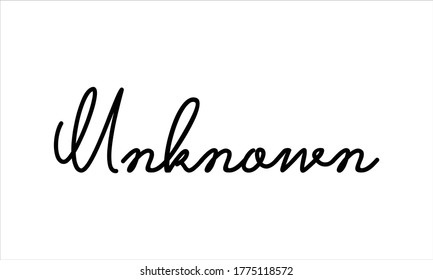Unknown Typography Hand Written Black Text Stock Vector (Royalty Free ...