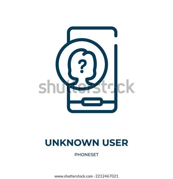 Unknown User Symbol Icon Linear Vector Stock Vector (Royalty Free ...