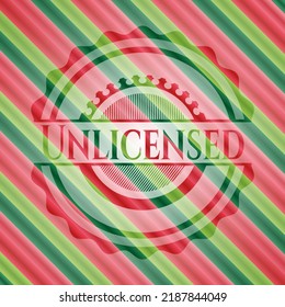 Unlicensed Christmas Badge Background Vector Illustration Stock Vector ...