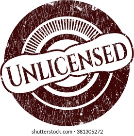 Unlicensed Rubber Grunge Texture Stamp Stock Vector (Royalty Free ...