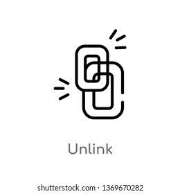 Unlink Vector Line Icon Simple Element Stock Vector (Royalty Free ...