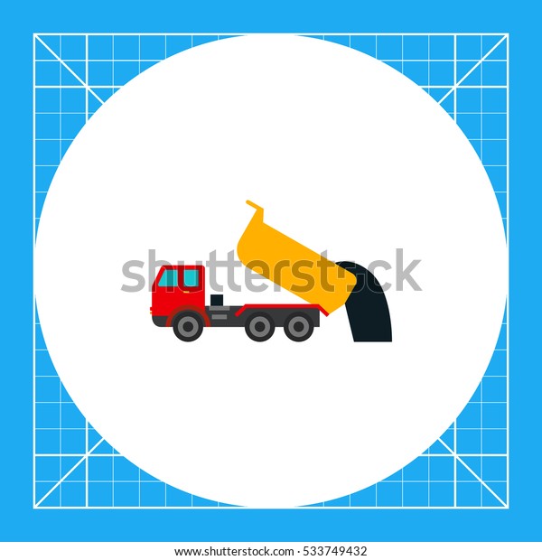 Unloading Dump Truck Icon Stock Vector (Royalty Free) 533749432 ...