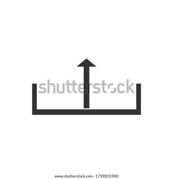 Unloading Icon On White Background Vector Stock Vector (Royalty Free ...