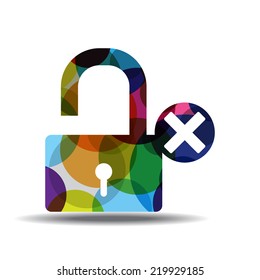 Unlock Colorful Vector Icon Design Stock Vector (Royalty Free ...