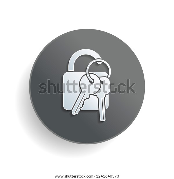Unlock Keys Icon White Paper Symbol Stock Vector (Royalty Free ...