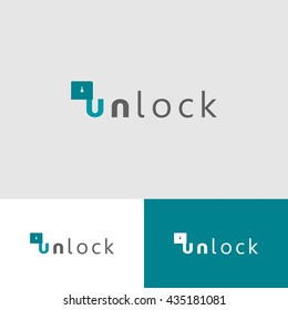 Unlock Logo Design Logo Template Stock Vector (Royalty Free) 435181081 ...