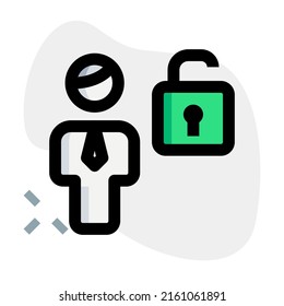 Unlocking Access Businessman List Web Portal Stock Vector (Royalty Free ...
