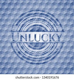 Unlucky Blue Badge Geometric Pattern Stock Vector (Royalty Free ...