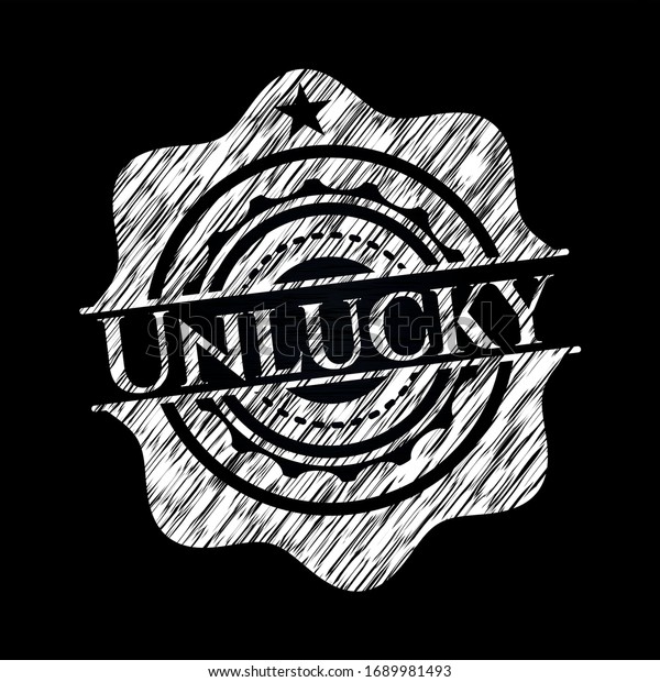 Unlucky Written Chalkboard Texture Vector Illustration Stock Vector ...