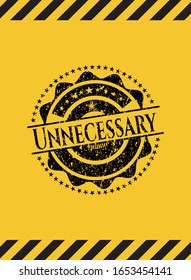 Unnecessary Inside Warning Sign Black Grunge Stock Vector (Royalty Free ...