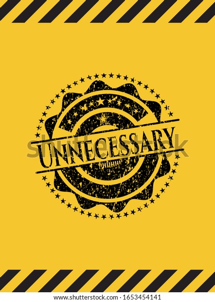 Unnecessary Inside Warning Sign Black Grunge Stock Vector (Royalty Free ...