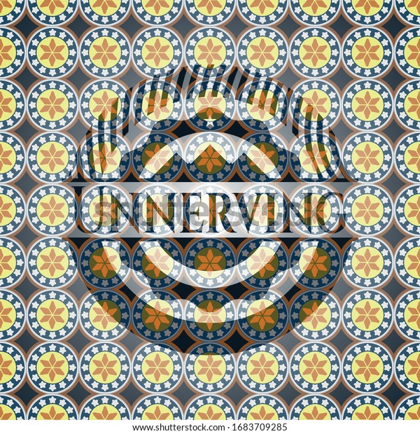 Unnerving Arabic Emblem Background Arabesque Decoration Stock Vector ...