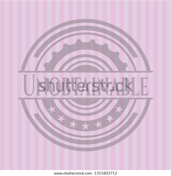 Unobtainable Badge Pink Background Stock Vector (Royalty Free ...