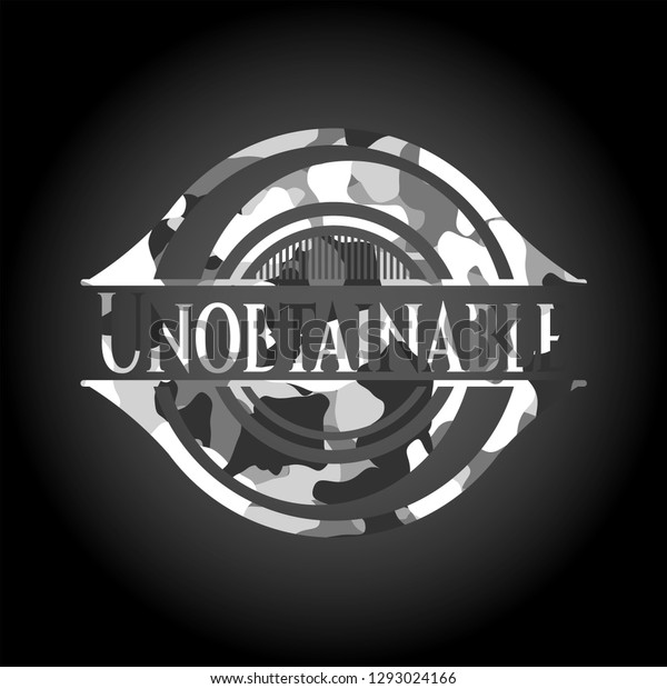 Unobtainable Grey Camouflaged Emblem Stock Vector (Royalty Free ...