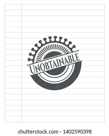 Unobtainable Pencil Effect Vector Illustration Detailed Stock Vector ...