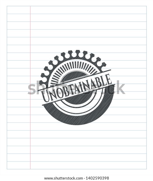 Unobtainable Pencil Effect Vector Illustration Detailed Stock Vector ...