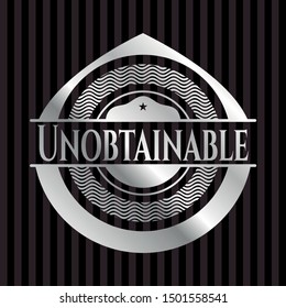Unobtainable Silver Emblem Badge Vector Illustration Stock Vector ...