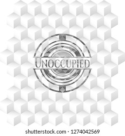 Unoccupied Grey Emblem Cube White Background Stock Vector (Royalty Free ...