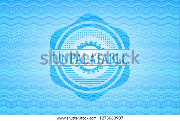 Unpalatable Water Representation Badge Background Stock Vector (Royalty ...