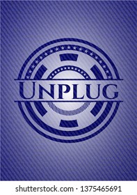Unplug Emblem Denim High Quality Background Stock Vector (Royalty Free ...
