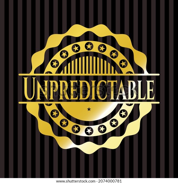 Unpredictable Shiny Badge Vector Illustration Detailed Stock Vector ... Unpredictable Shiny Badge Vector Illustration Detailed Stock Vector ...