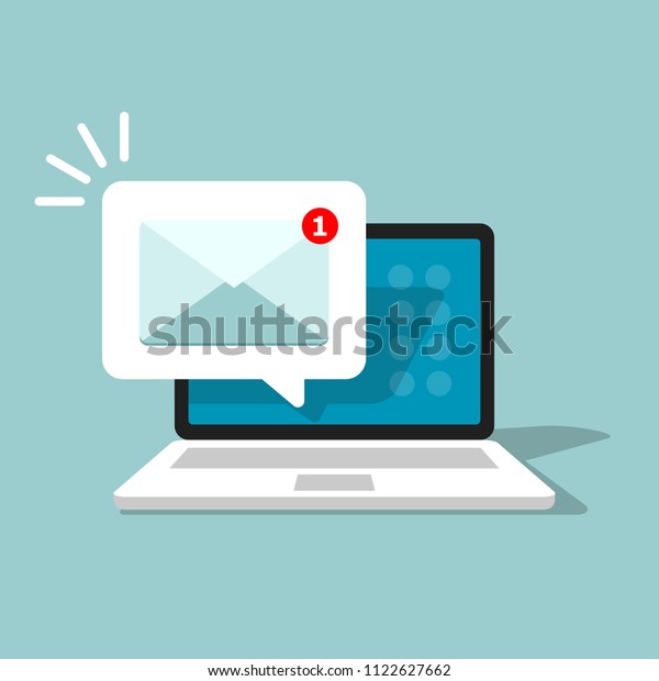 Unread Email Notification New Message On Stock Vector (Royalty Free ...