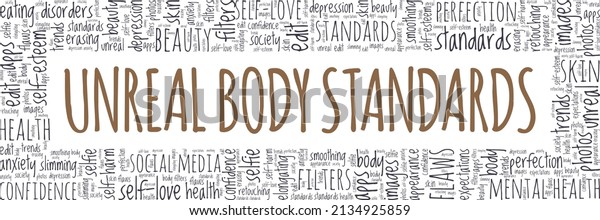Unreal Body Standards ilustración conceptual vectorial: vector de stock ...