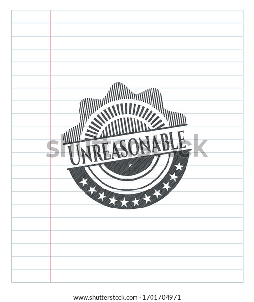 Unreasonable Emblem Draw Pencil Effect Vector Stock Vector (Royalty ...