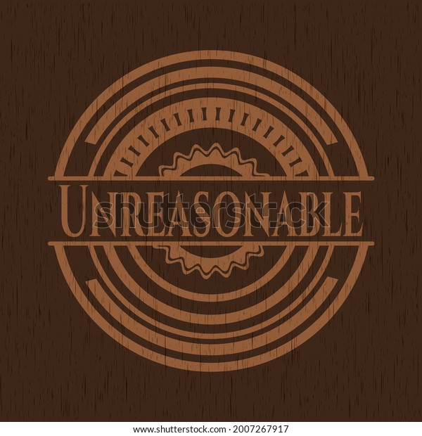 Unreasonable Wood Emblem Retro Vector Illustration Stock Vector ...