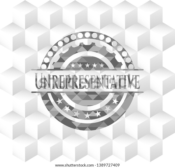 Unrepresentative Realistic Grey Emblem Cube White Stock Vector (Royalty ...