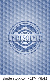 Unresolved Blue Hexagon Emblem Stock Vector (Royalty Free) 1174448692 ...