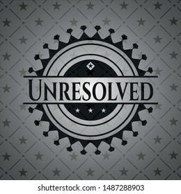 Unresolved Realistic Black Emblem Vector Illustration Stock Vector ...