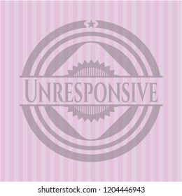 Unresponsive Badge Pink Background Stock Vector (Royalty Free) 1204446943