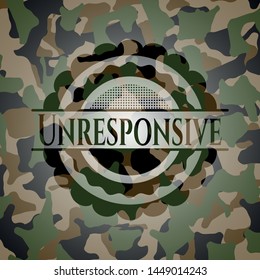 Unresponsive Camouflaged Emblem Vector Illustration Detailed Stock ...