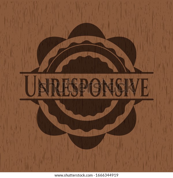 Unresponsive Realistic Wooden Emblem Vector Illustration Stock Vector ...
