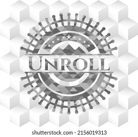 Unroll Realistic Grey Emblem Cube White Stock Vector (Royalty Free ...
